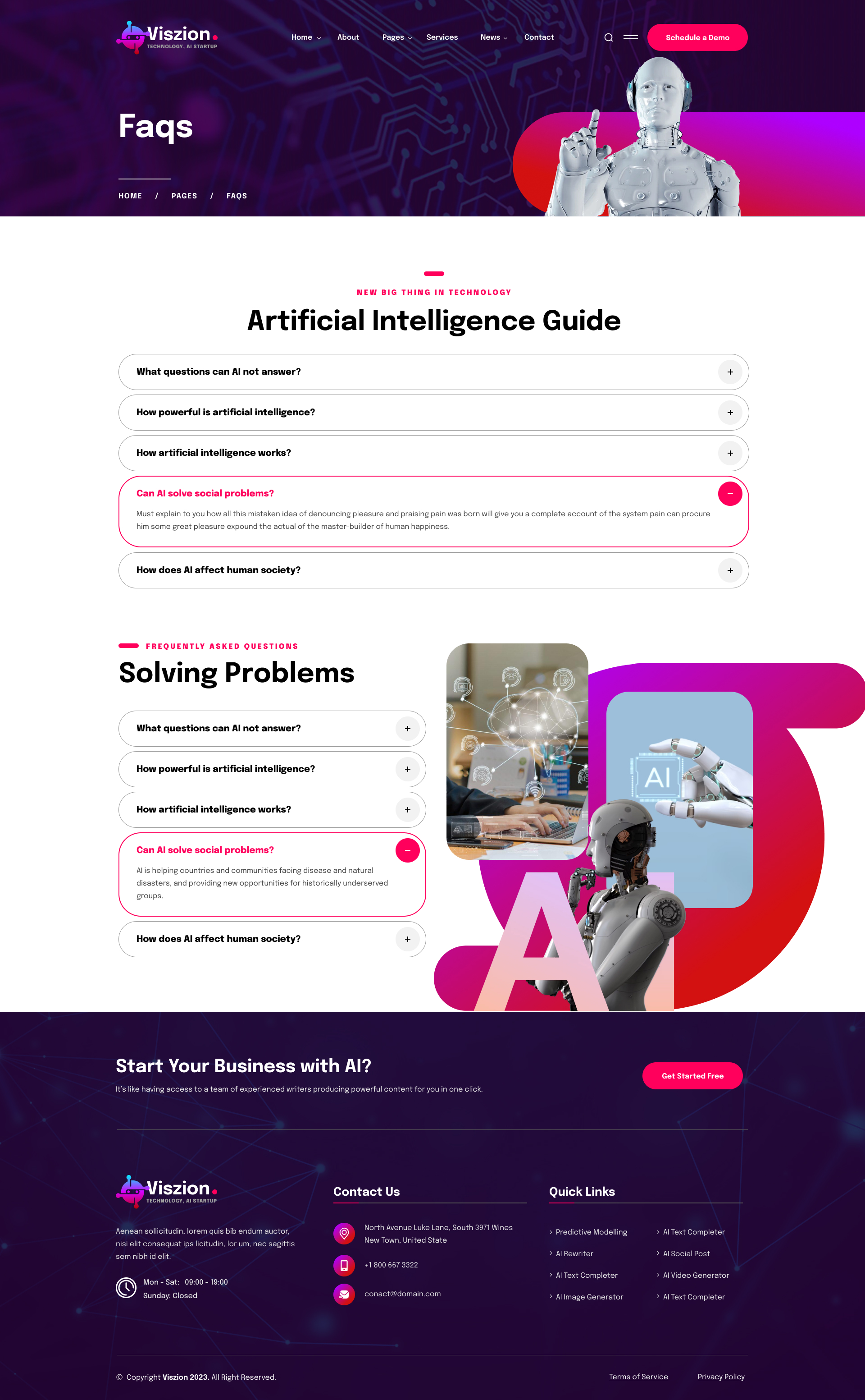 Viszion - Artificial Intelligence Figma Template by wellconcept ...