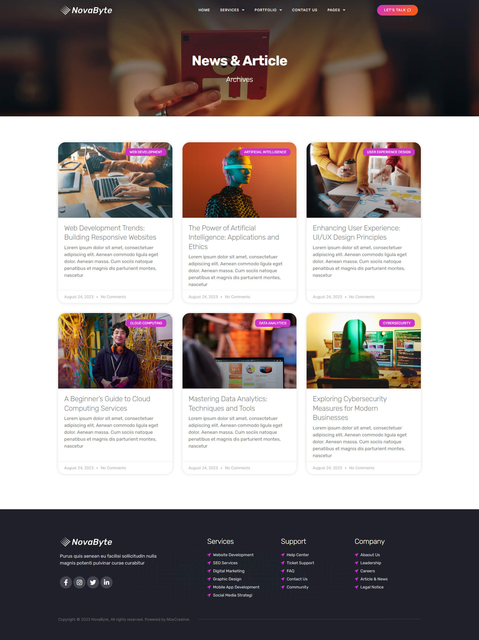 Novabyte - IT Solutions & Services Company Elementor Pro Template Kit ...
