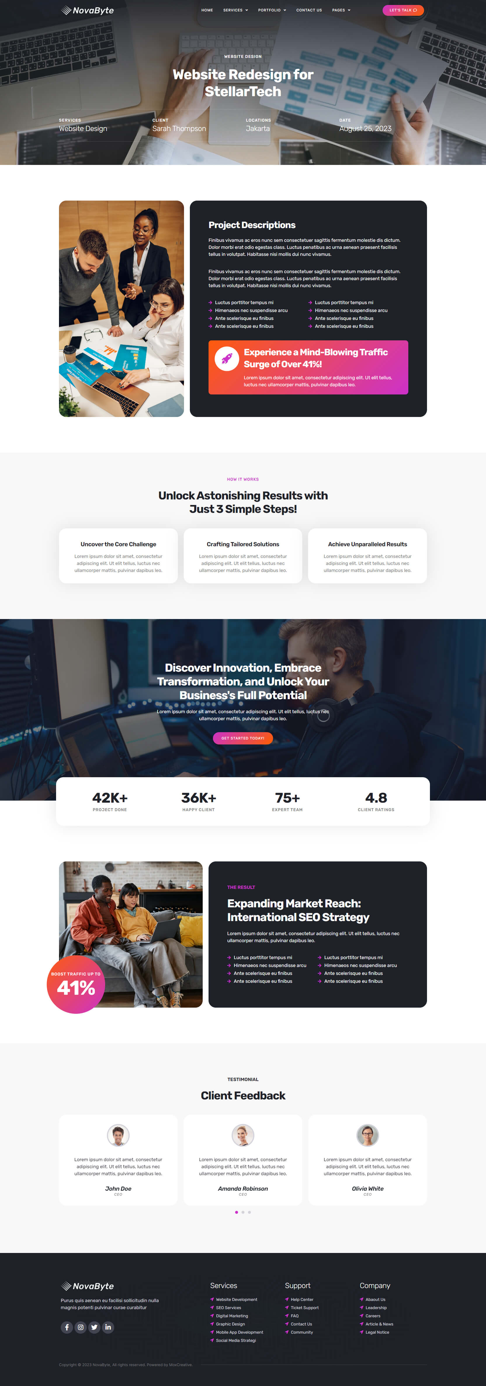 Novabyte - IT Solutions & Services Company Elementor Pro Template Kit ...