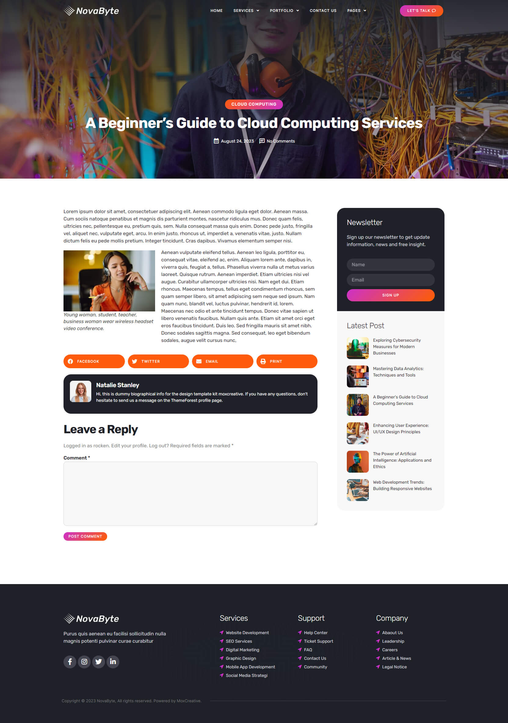 Novabyte - IT Solutions & Services Company Elementor Pro Template Kit ...