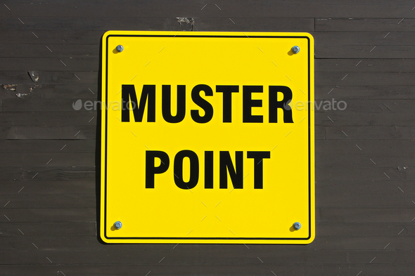 Muster point sign on a wall Stock Photo by wirestock | PhotoDune