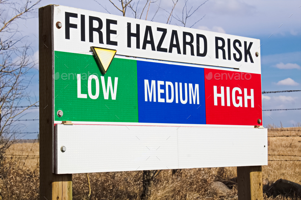 Fire hazard risk indicator sign Stock Photo by wirestock | PhotoDune