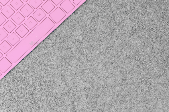 Top view of a computer keyboard on an office desk with copy space Stock ...