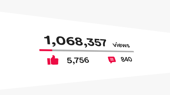 YouTube Views Counter Background, Motion Graphics | VideoHive