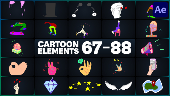 Cartoon Elements for After Effects, After Effects Project Files | VideoHive