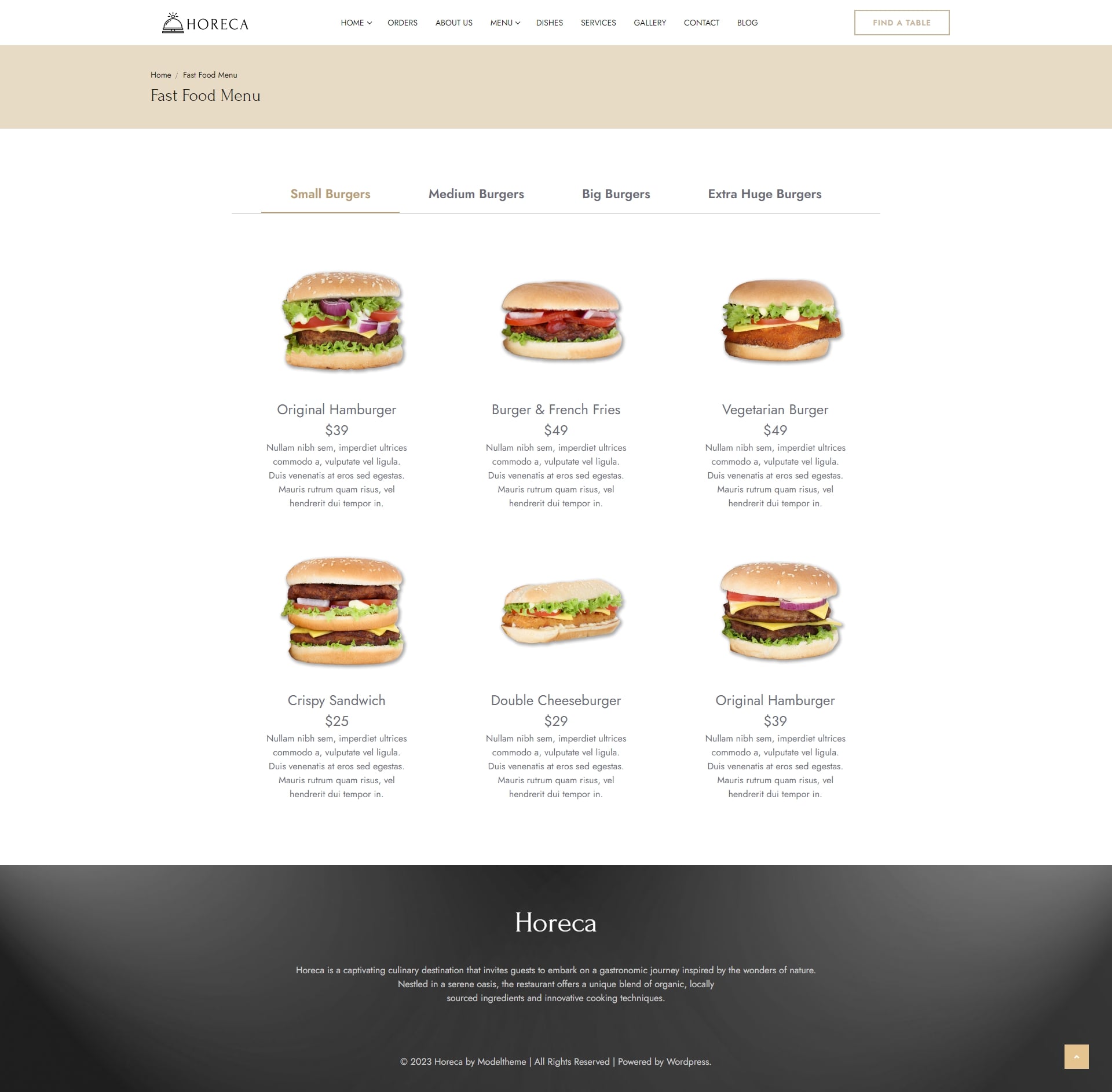 HoReCa - Restaurant & Food Menus Theme by modeltheme | ThemeForest