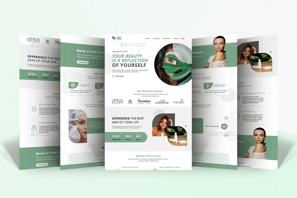 Beauty Care Email Newsletter PSD Template, Web Elements | GraphicRiver