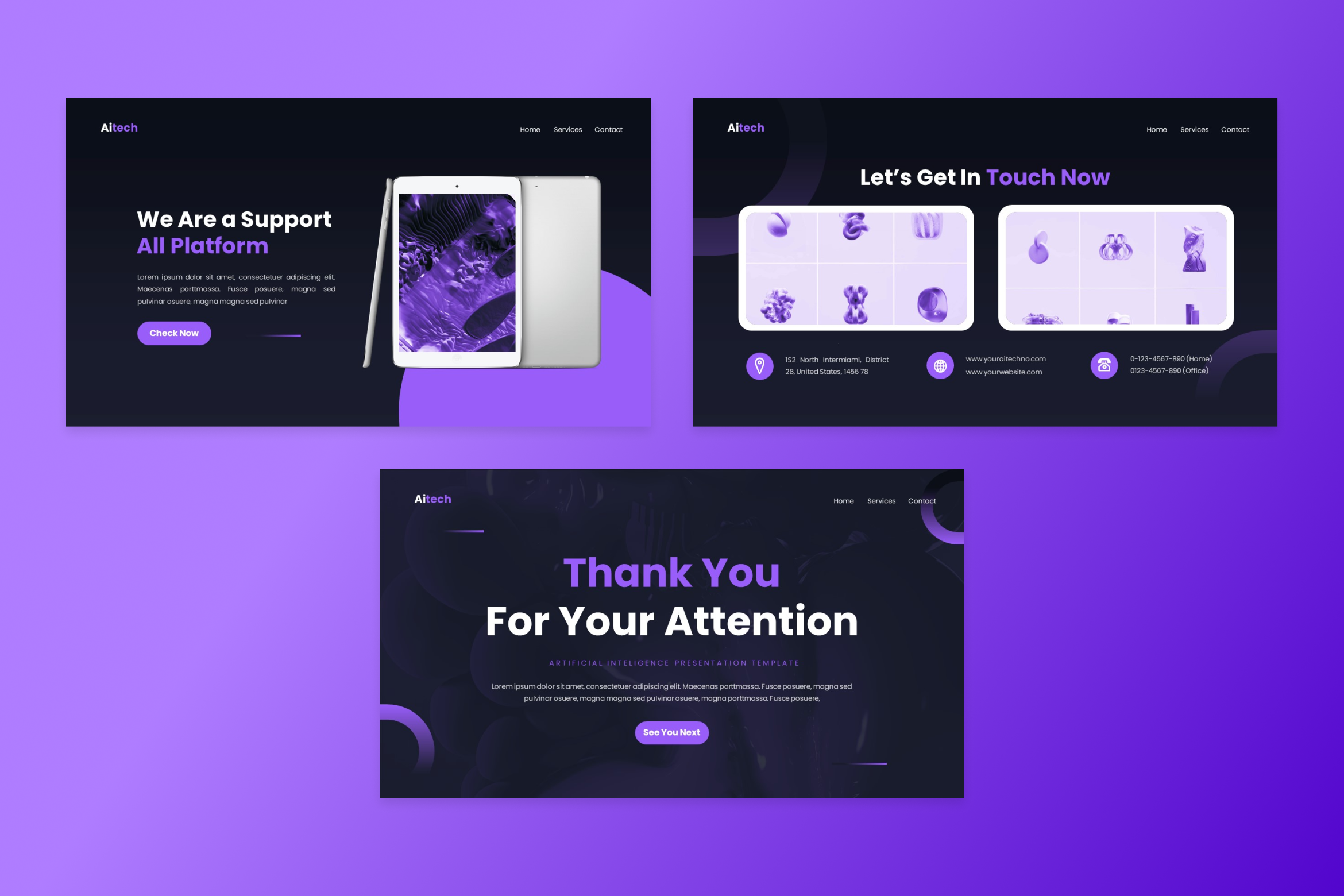 AItech- It & Technology PowerPoint Template, Presentation Templates