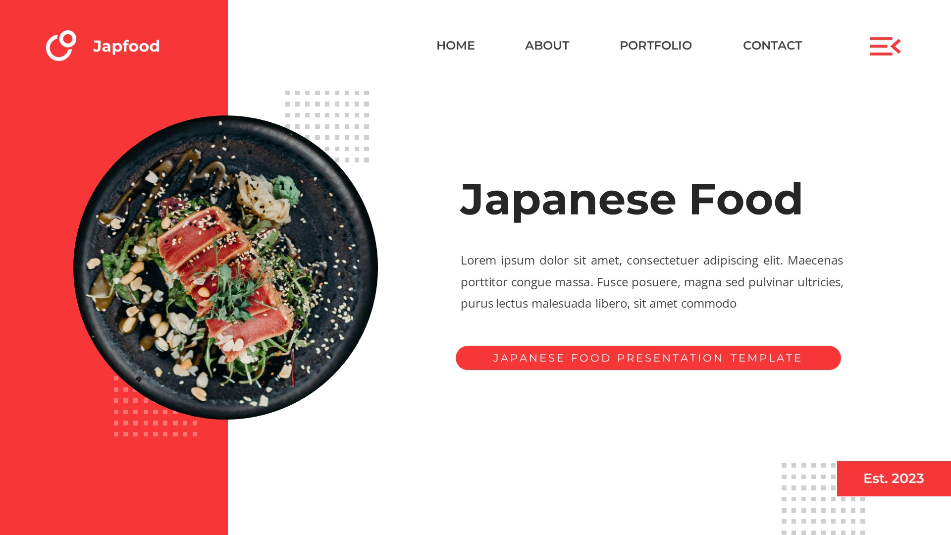 Japfood - Japanese Food Powerpoint Template, Presentation Templates
