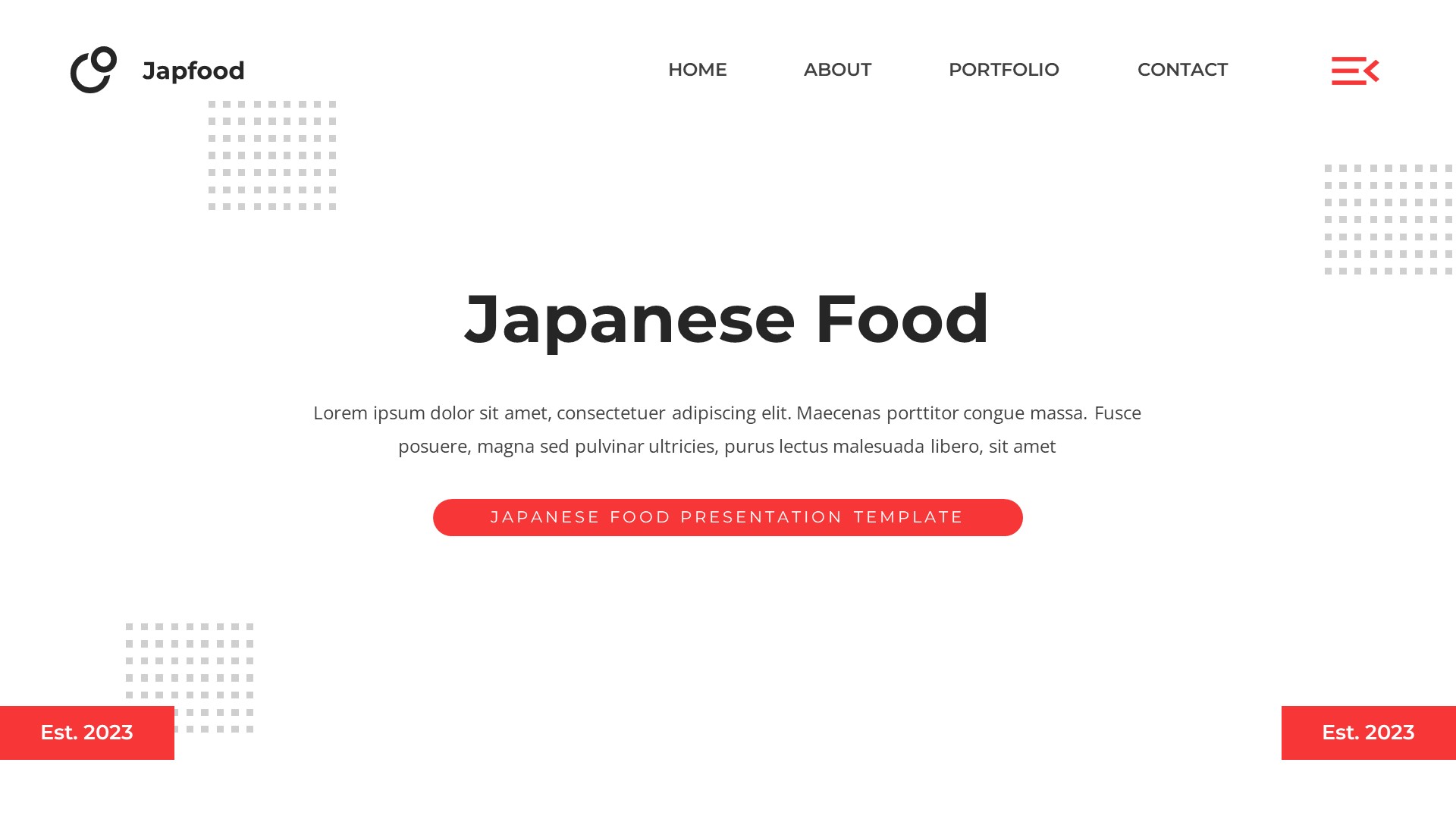Japfood - Japanese Food Powerpoint Template, Presentation Templates