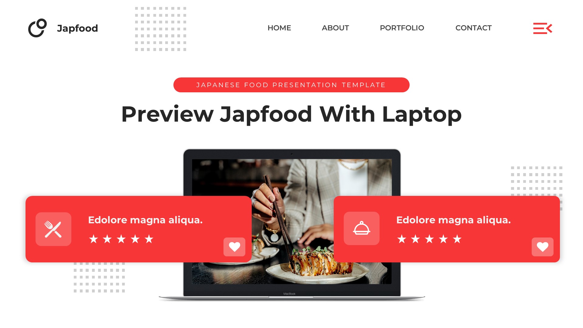 Japfood - Japanese Food Powerpoint Template, Presentation Templates