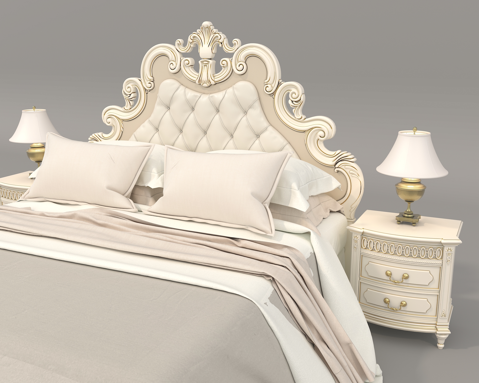 European Style Bed Set 20 by nhattuankts | 3DOcean