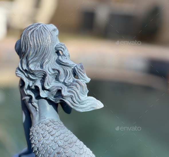 mermaid, swimming pool, aquatic, mythology, mermaid statue, sculpture ...