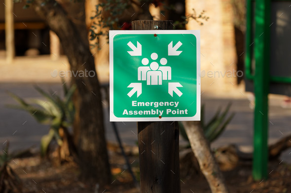 Emergency Assembly Point sign Stock Photo by wirestock | PhotoDune