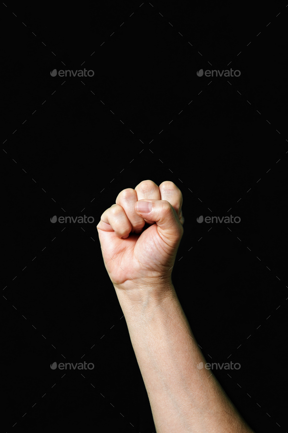 Letter S International sign language dark background International sign ...