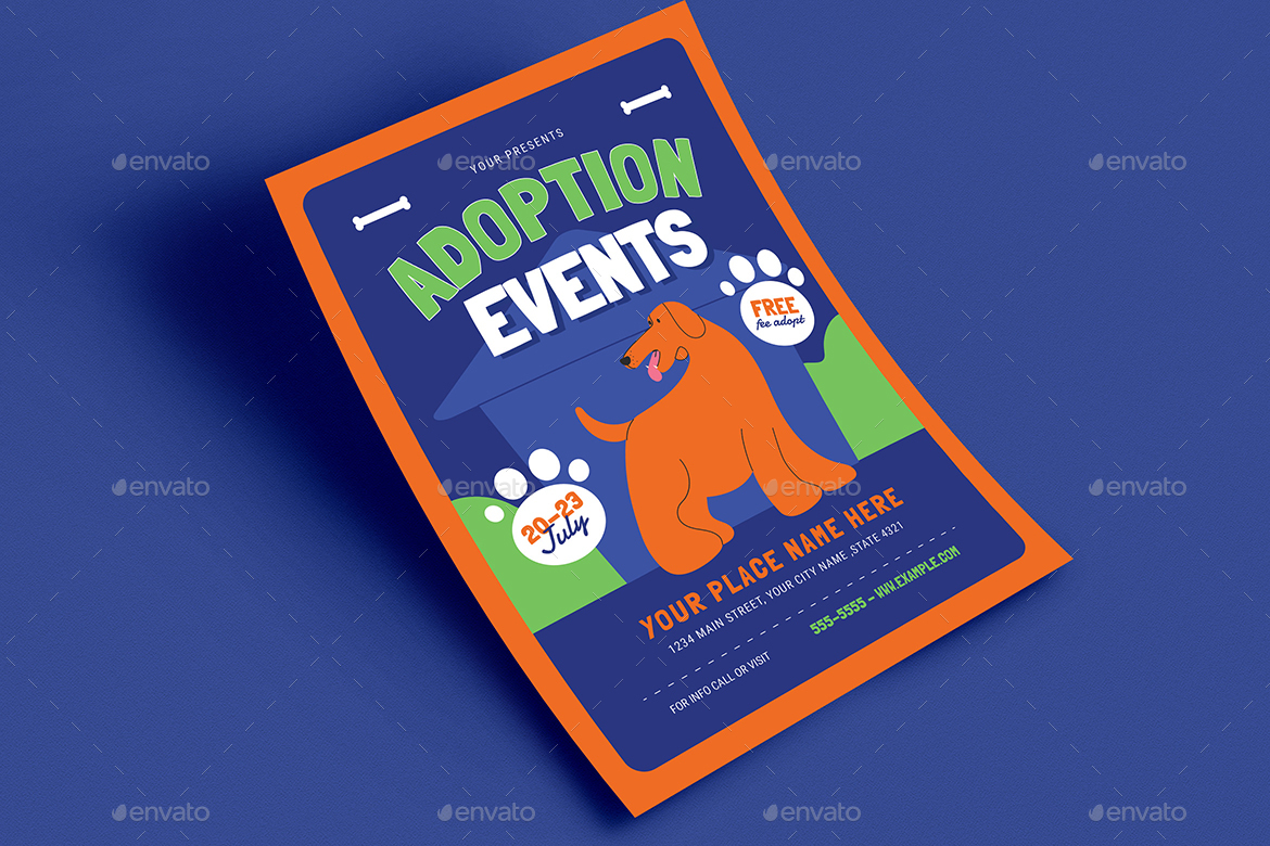 Pet Adoption Events Flyer, Print Templates | GraphicRiver