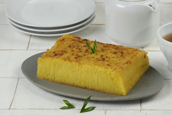 Bika ambon,Indonesian honeycomb cake.Popular from Medan, Indonesia ...