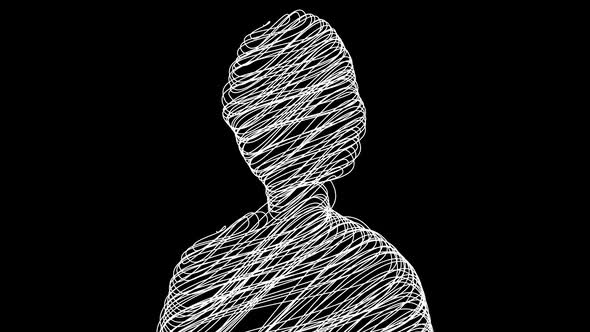 Silhouette Scribble Man, Motion Graphics | VideoHive