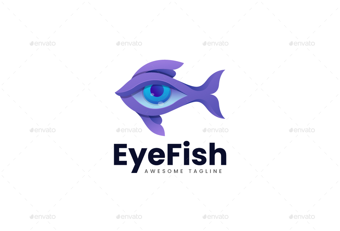 Eye Fish Gradient Logo Template, Logo Templates | GraphicRiver