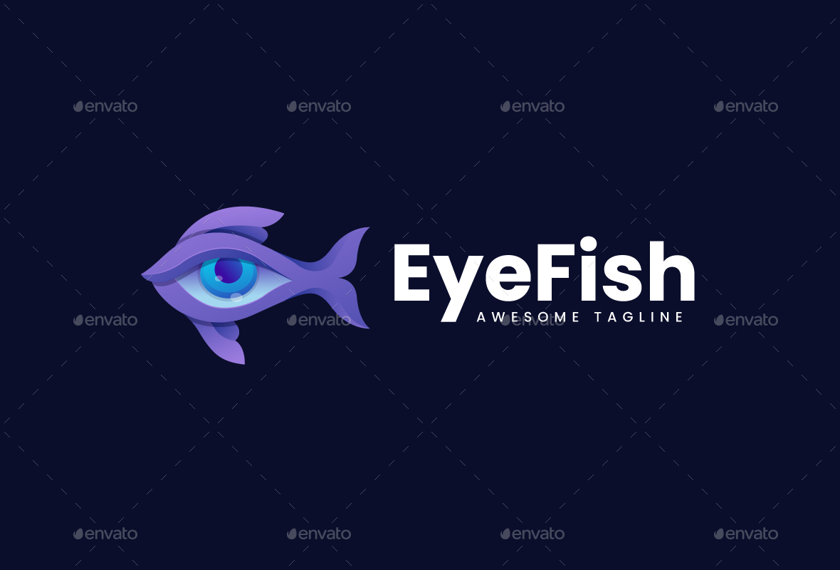 Eye Fish Gradient Logo Template, Logo Templates | GraphicRiver
