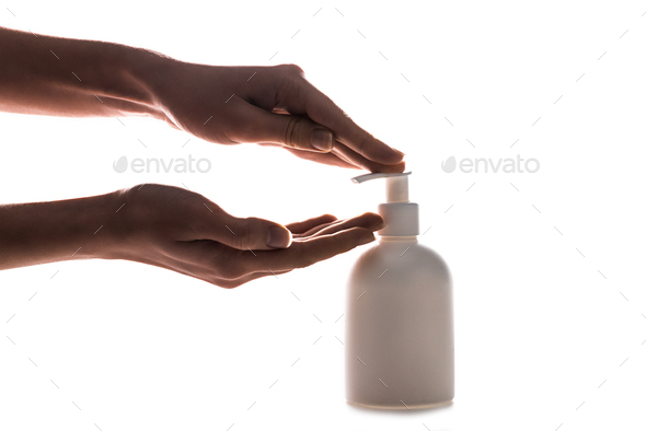 Woman Using Spray Bottle