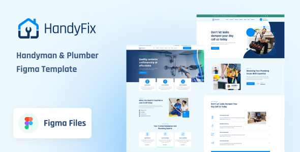 HandyFix - Handyman & Plumber Figma Template by bracketweb | ThemeForest