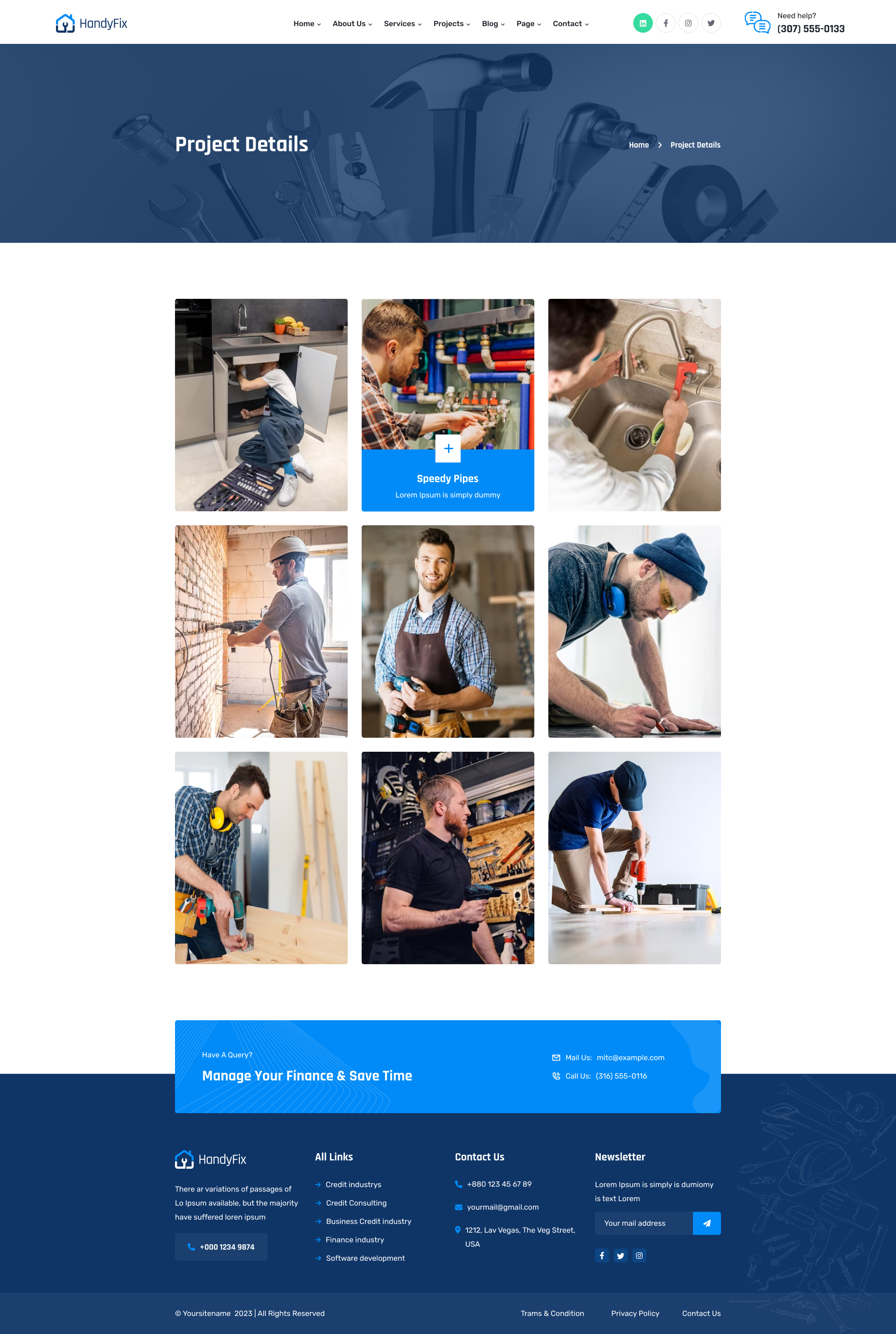 HandyFix - Handyman & Plumber Figma Template by bracketweb | ThemeForest