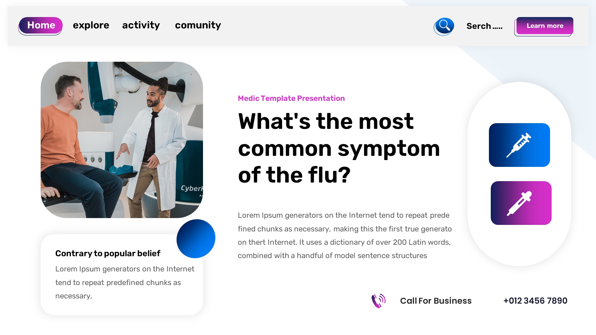 Dcare - Doctor Medical Health Google Slides Template, Presentation ...