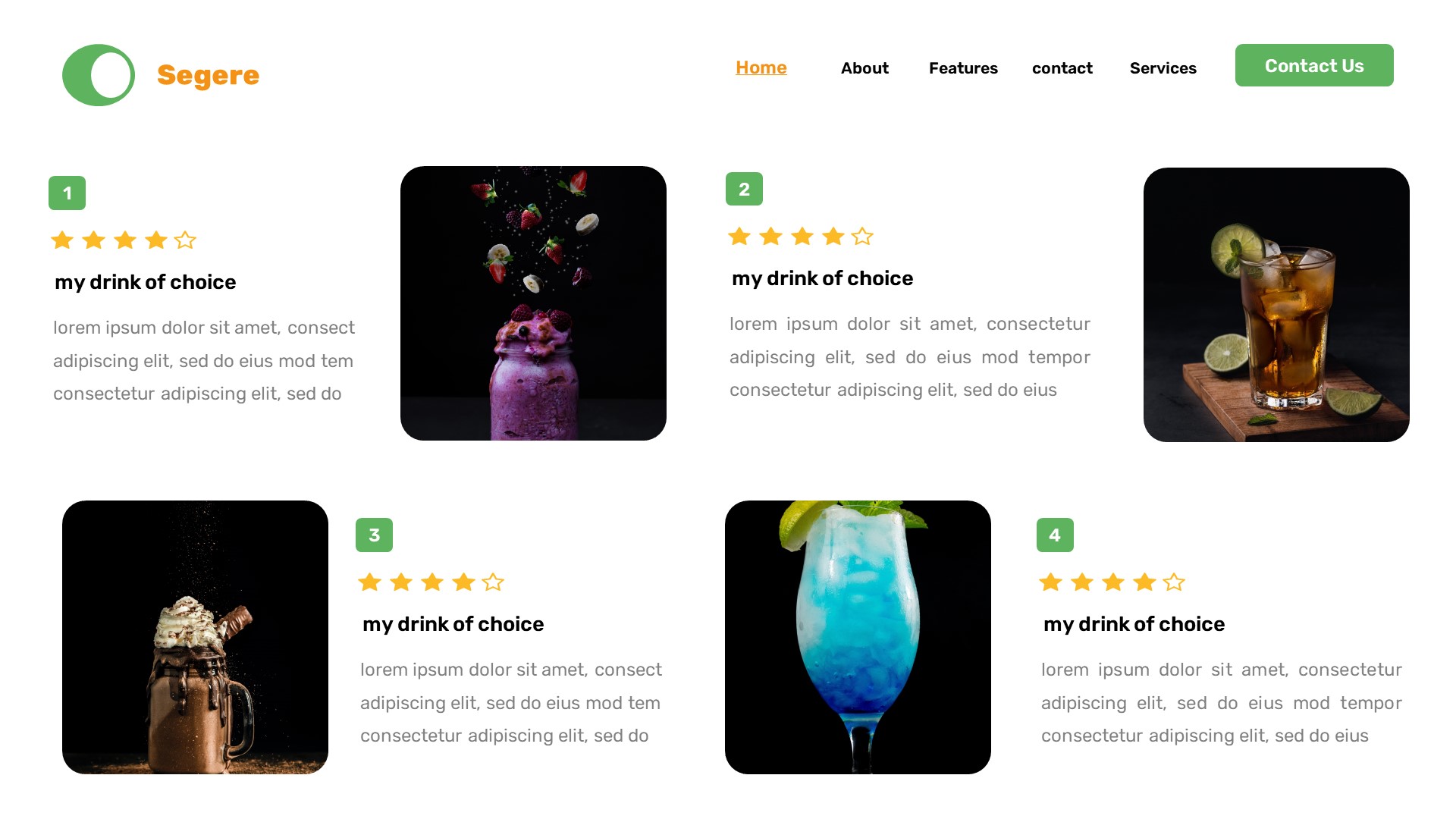 Segere - Drink Fresh Fruit Google Slides Template, Presentation Templates