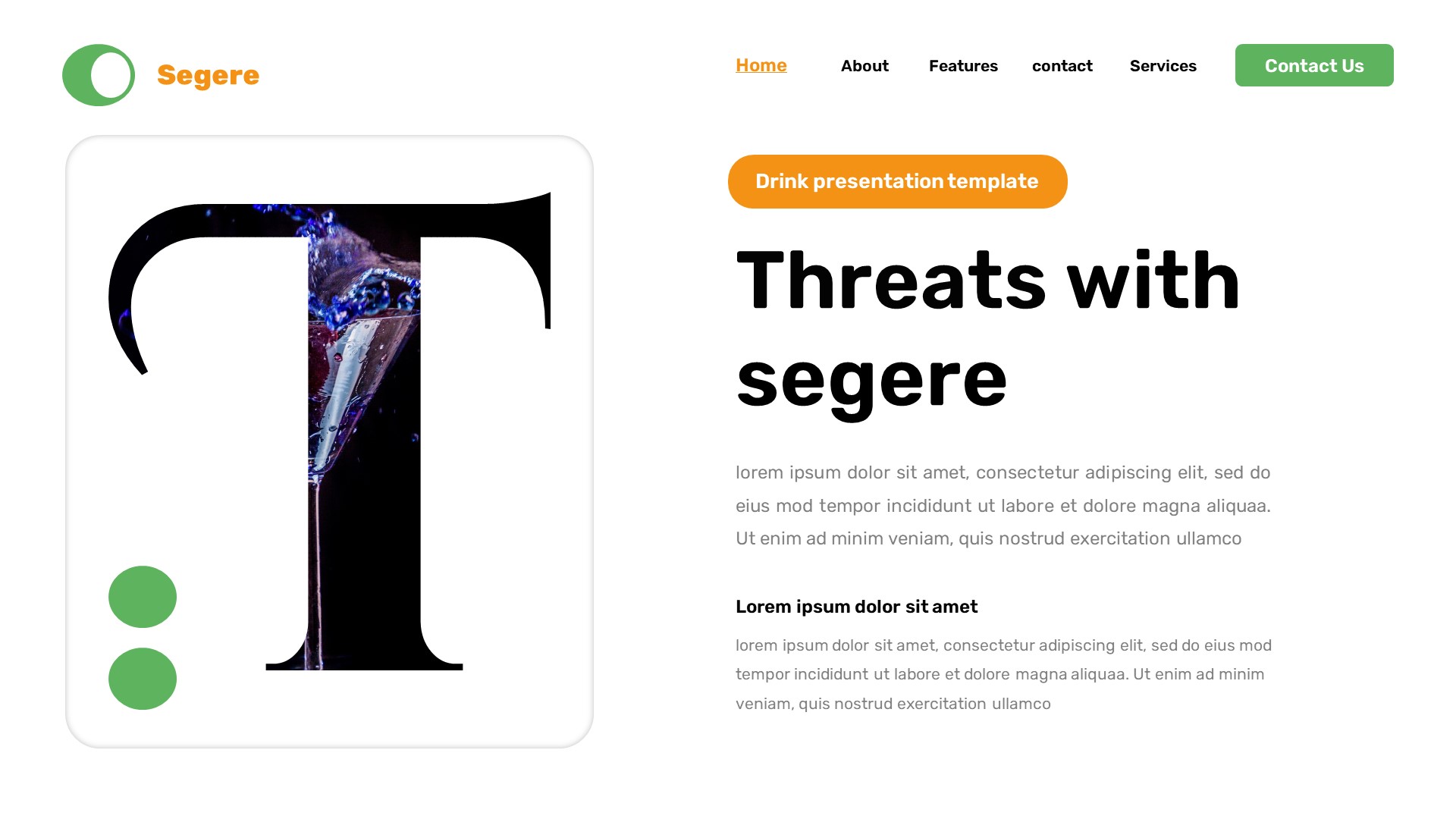 Segere - Drink Fresh Fruit Powerpoint Template, Presentation Templates