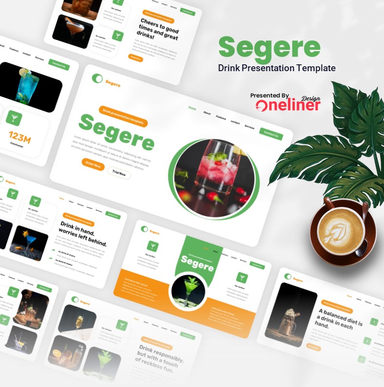 Segere - Drink Fresh Fruit Powerpoint Template, Presentation Templates