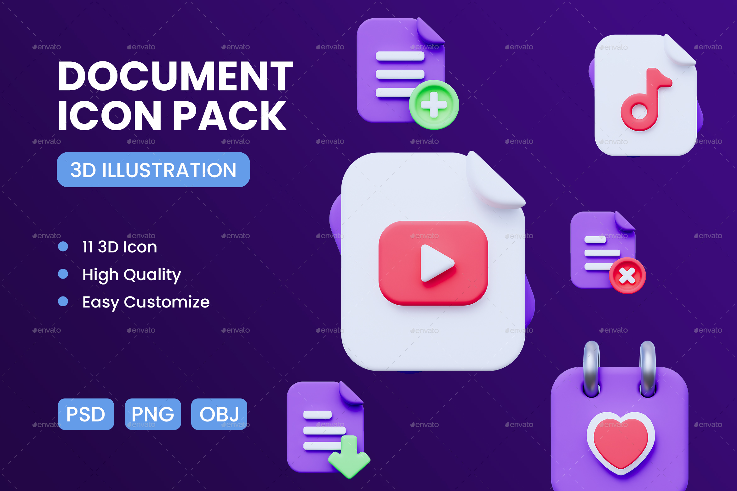 Document 3D Icon Pack Vol. 2, Graphics | GraphicRiver