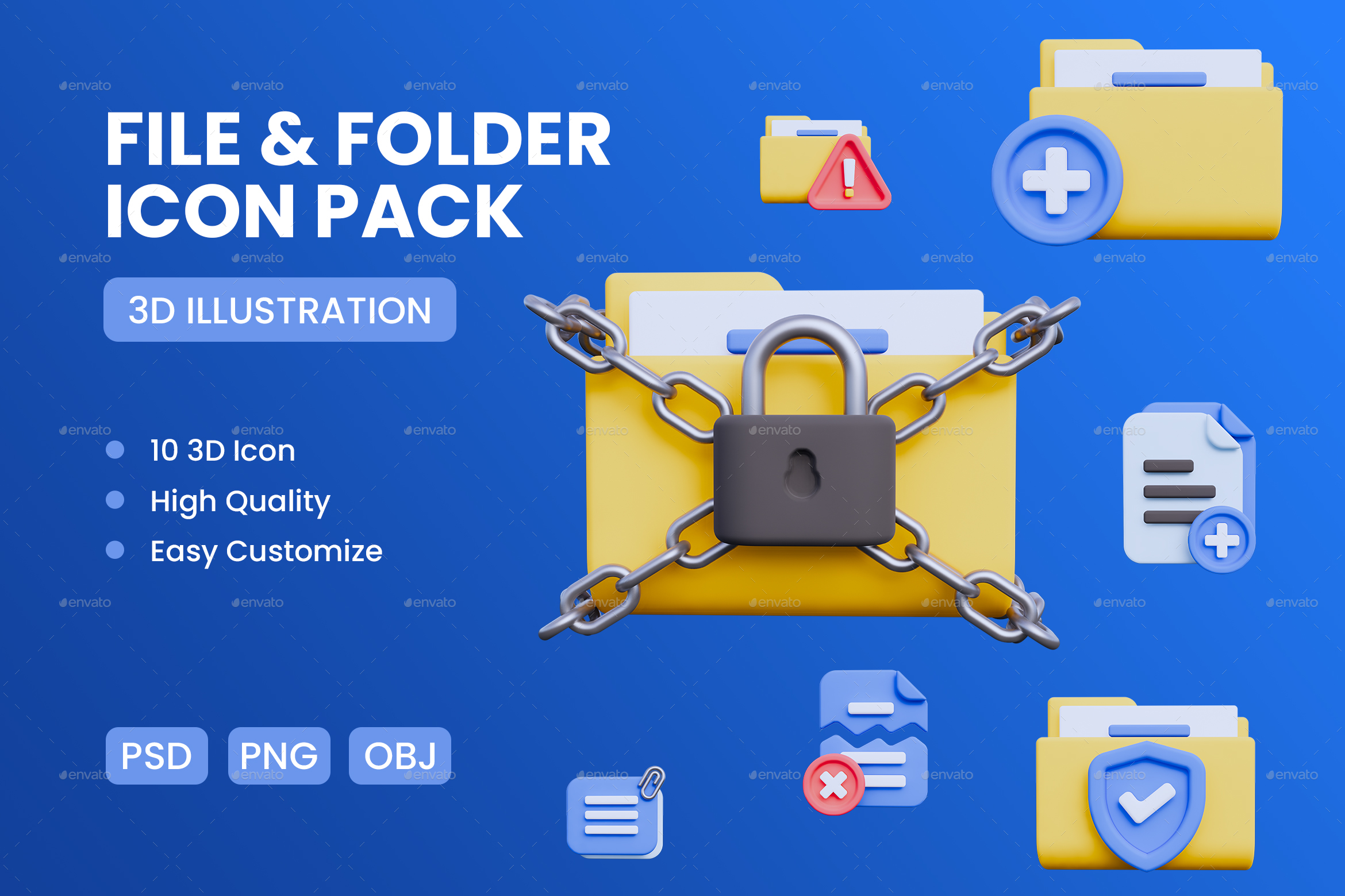 File and Folder 3D Icon Vol.2, Graphics | GraphicRiver
