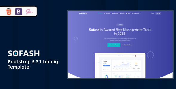 Sofash - SaaS & Software HTML5 Landing Page by ThemesBoss | ThemeForest