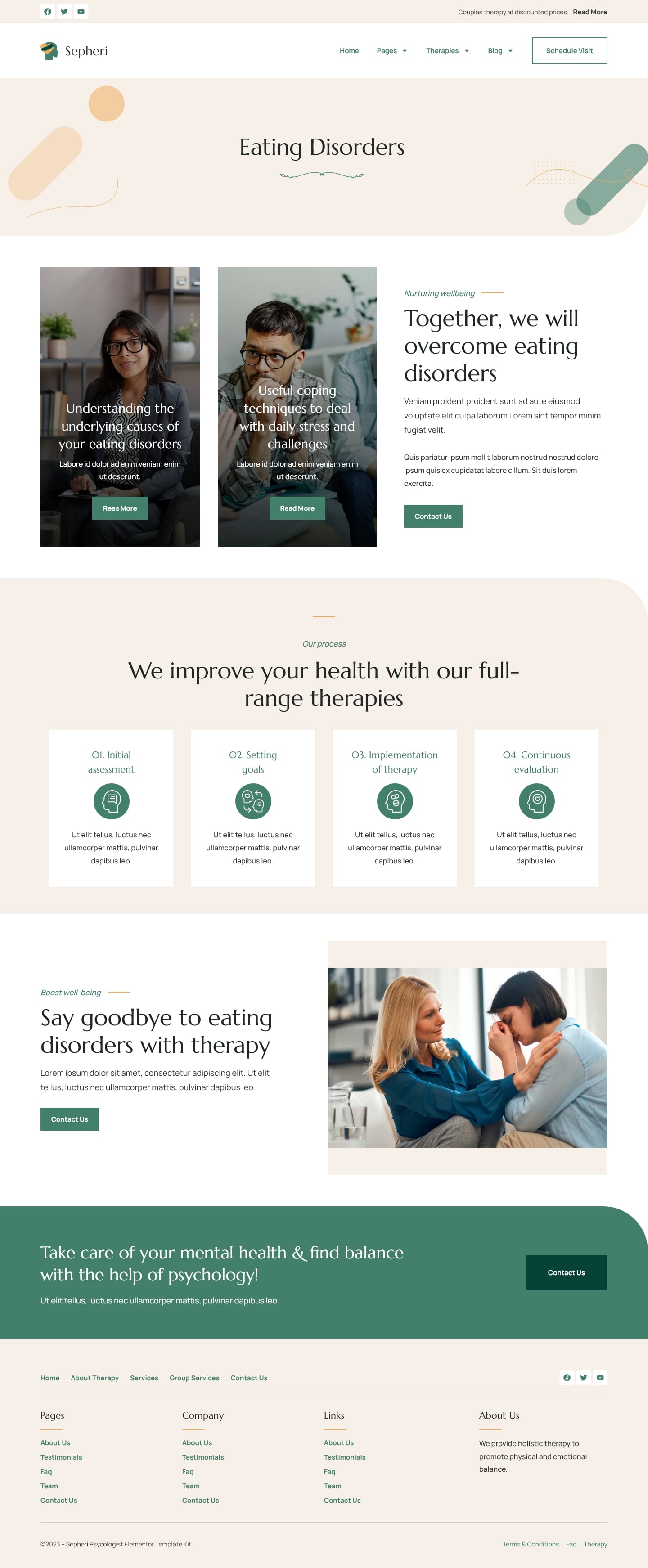 Sepheri - Psychologist Elementor Pro Template Kit by BimberOnline ...
