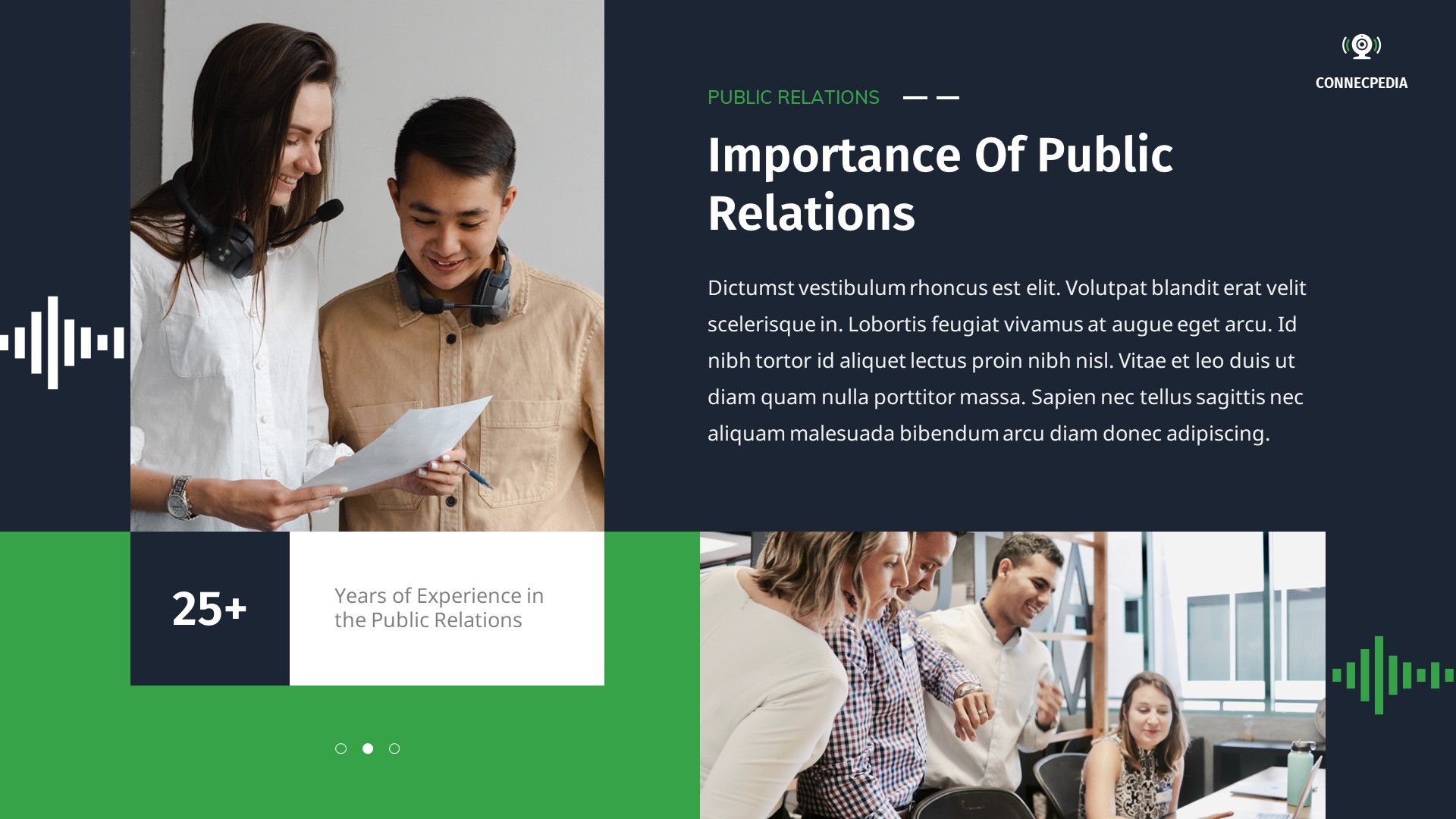 Connecpedia - Public Relations PowerPoint Template, Presentation Templates