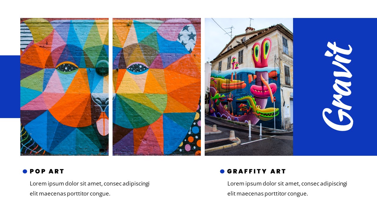 Gravit - Pop Art & Graffiti Powerpoint Template, Presentation Templates