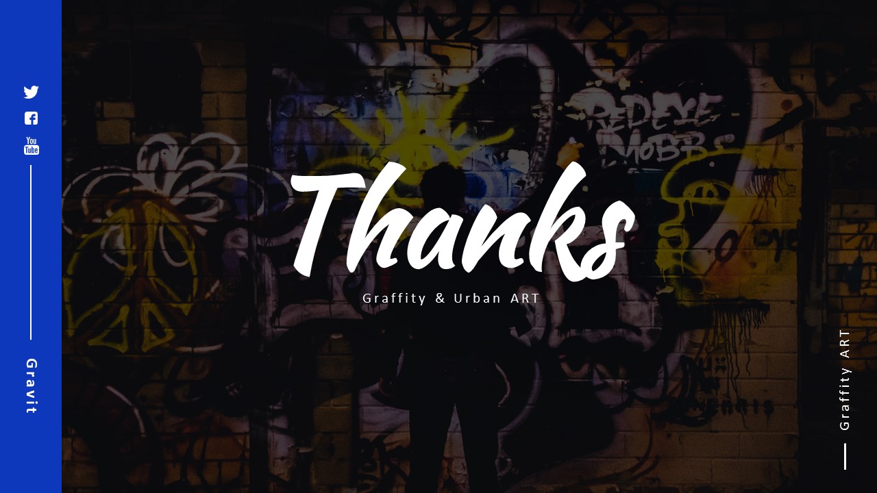 Gravit - Pop Art & Graffiti Powerpoint Template, Presentation Templates