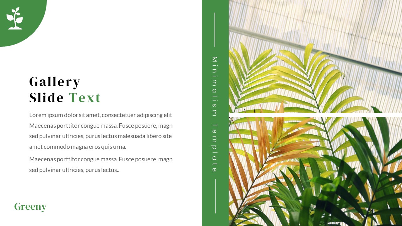 Greeny - Minimalist Plant Powerpoint Template, Presentation Templates