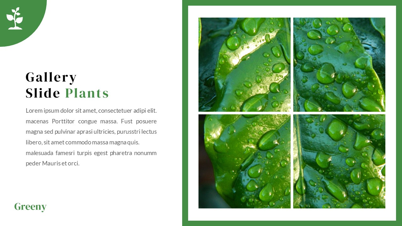 Greeny - Minimalist Plant Powerpoint Template, Presentation Templates