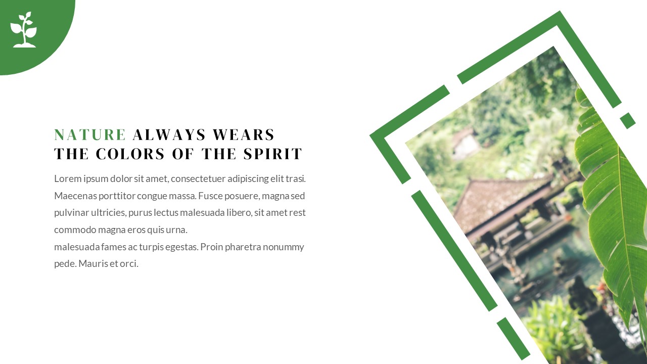 Greeny - Minimalist Plant Powerpoint Template, Presentation Templates