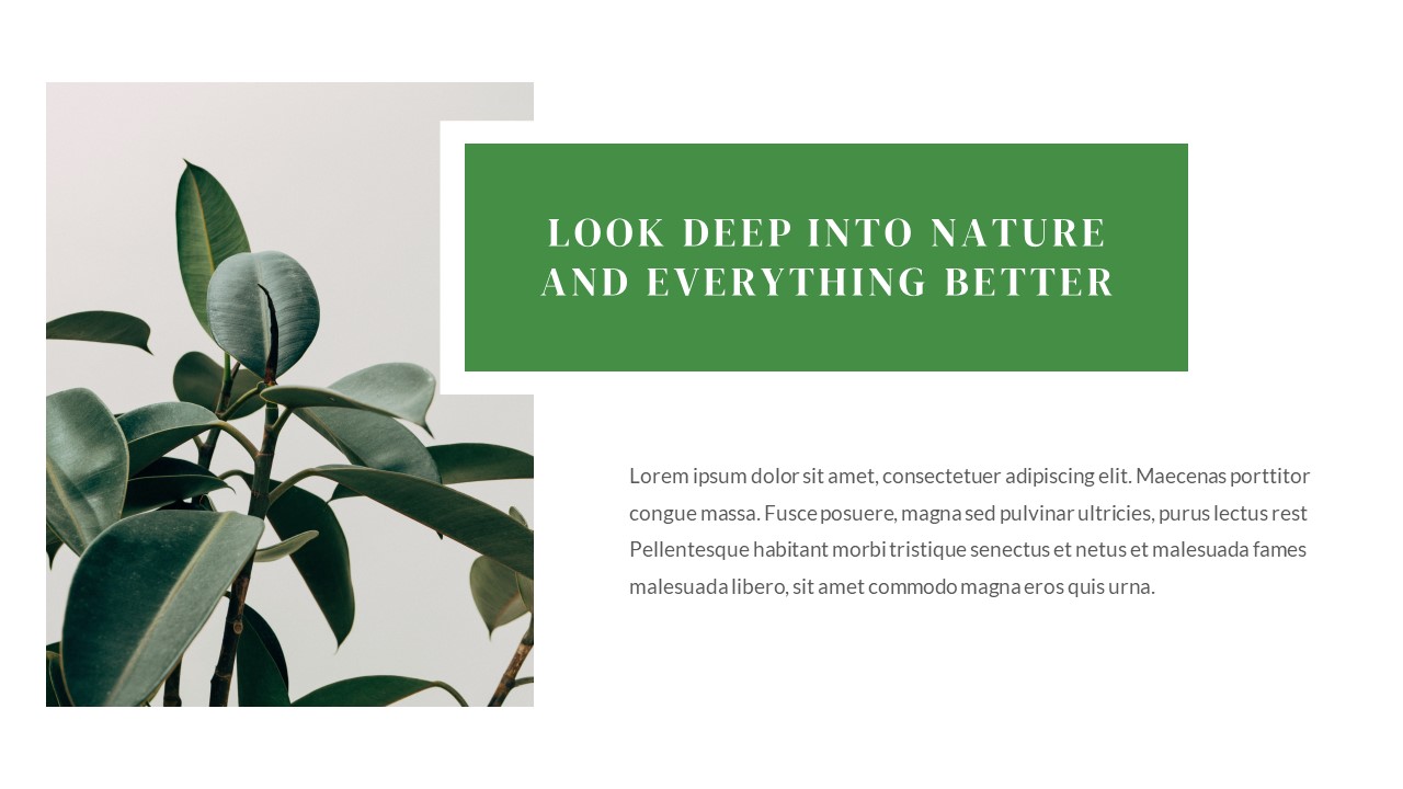 Greeny - Minimalist Plant Google Slides Template, Presentation Templates