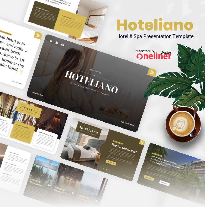 Hoteliano - Luxury Hotel Google Slides Template, Presentation Templates