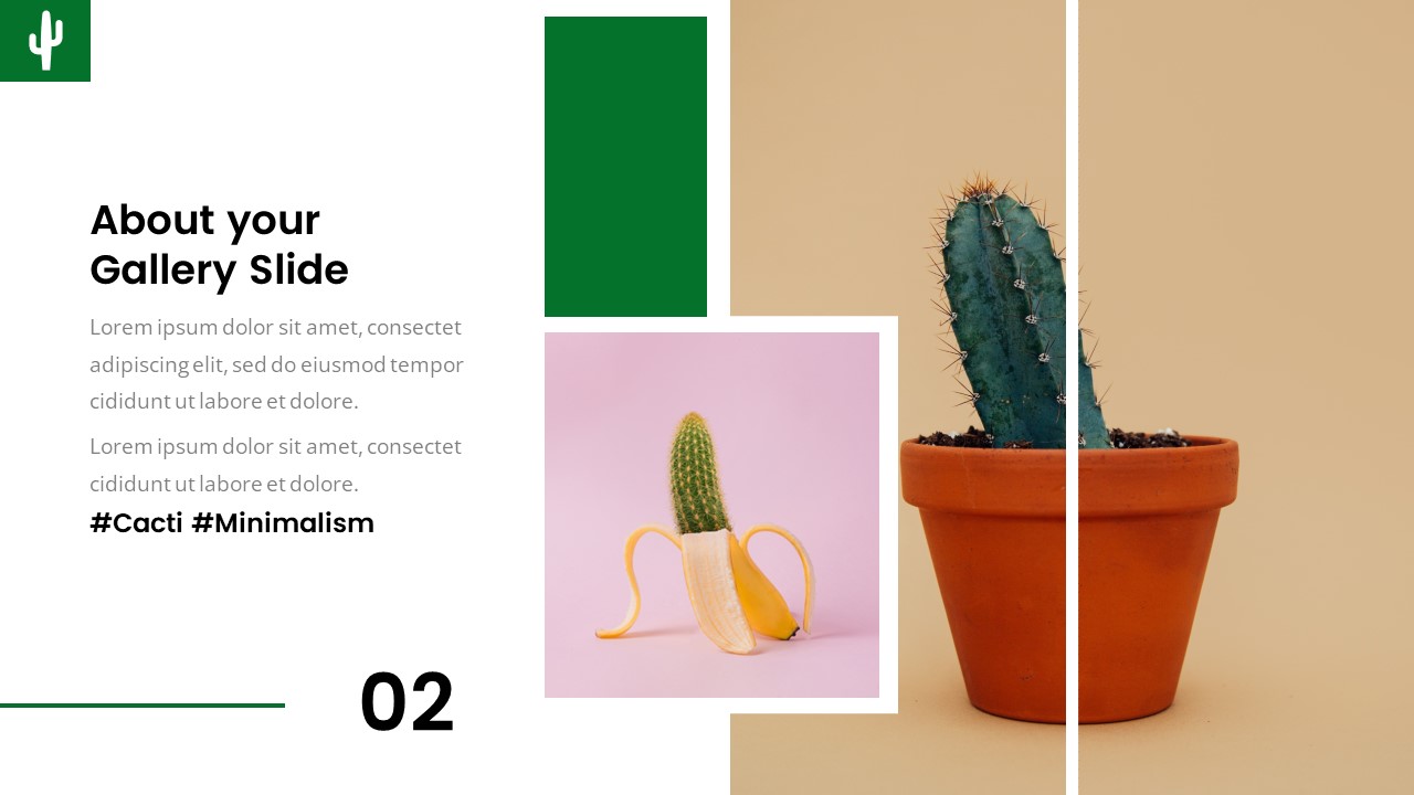 Kaktus - Plant Decoration Google Slides Template, Presentation Templates
