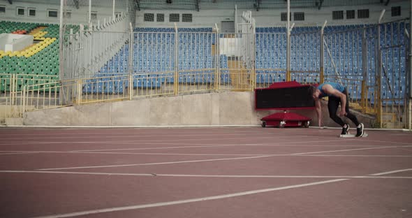 Young Athlete Leaping Over Barriers, Stock Footage | VideoHive