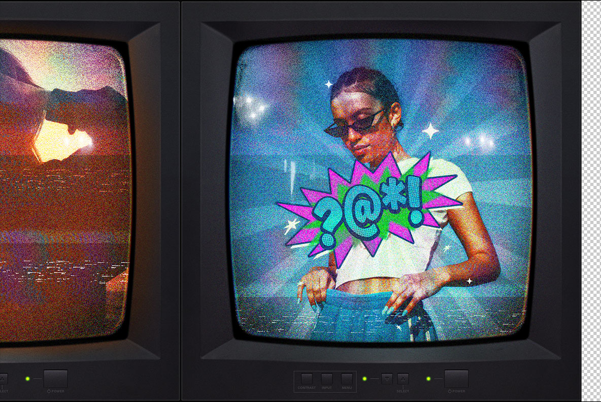 VHS Machine - Retro Monitor Effect, Add-ons | GraphicRiver