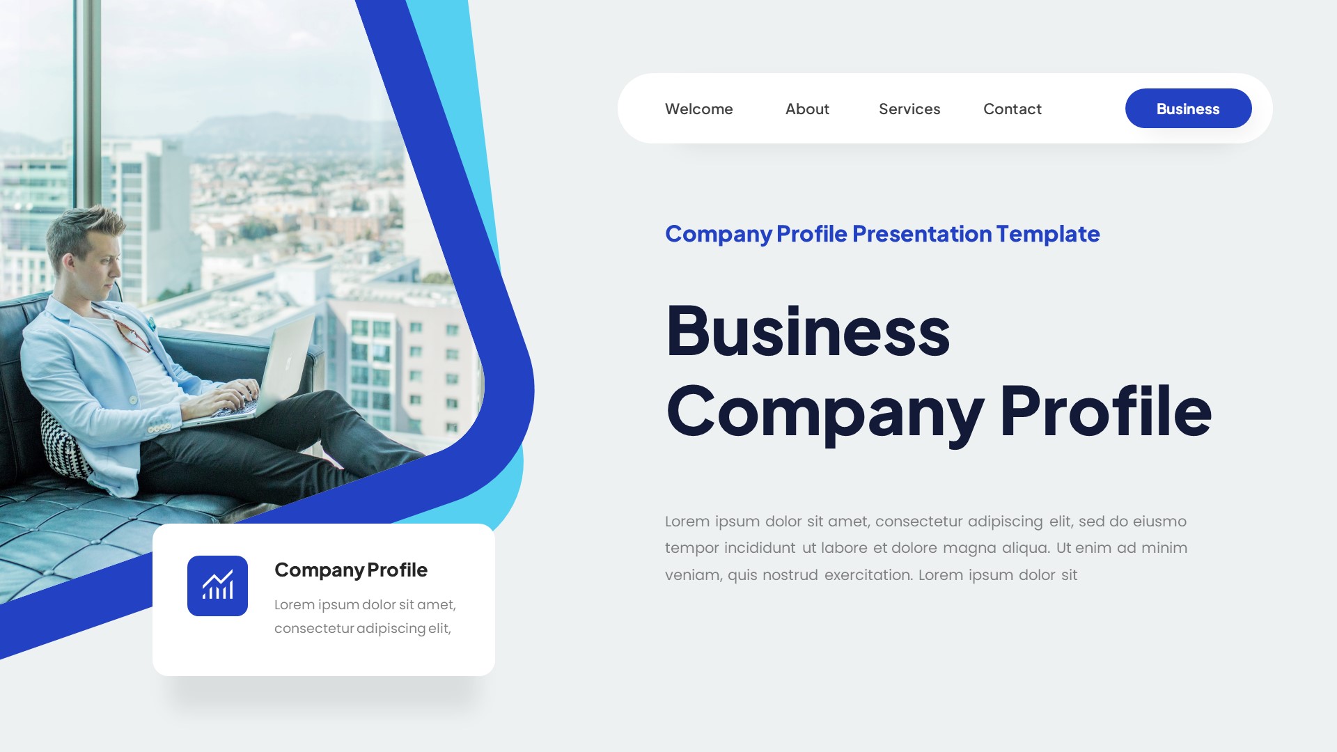 Business Company Profile Google Slides Template, Presentation Templates