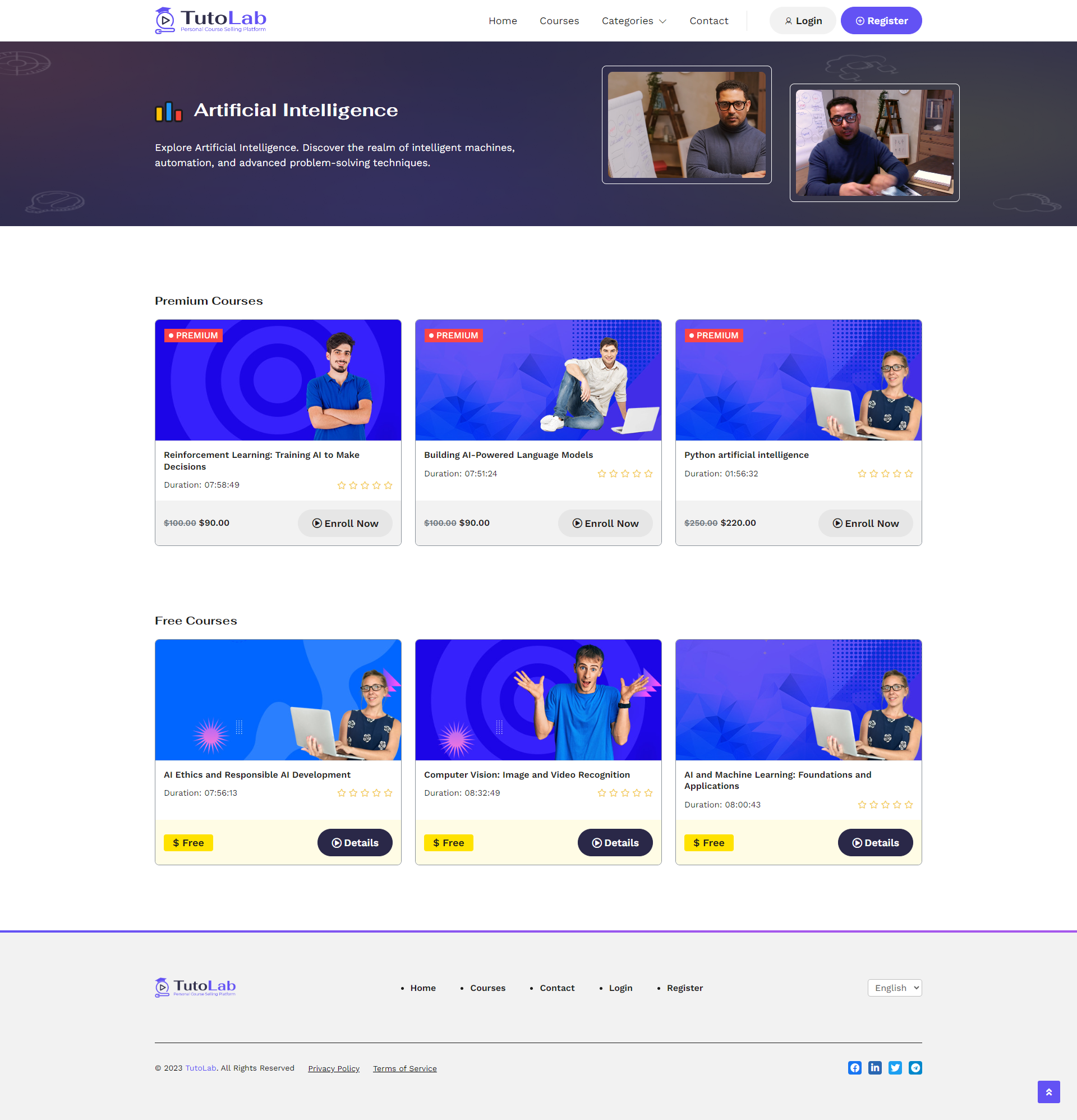TutoLab - Personal Course Selling Platform by ViserLab | CodeCanyon
