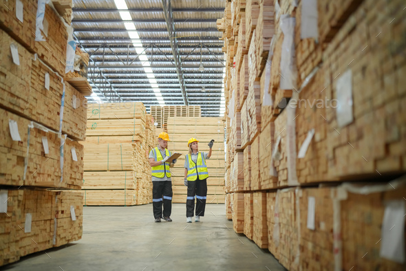 Logistics Managers Discussing Warehouse Plan In Progress Works In ...