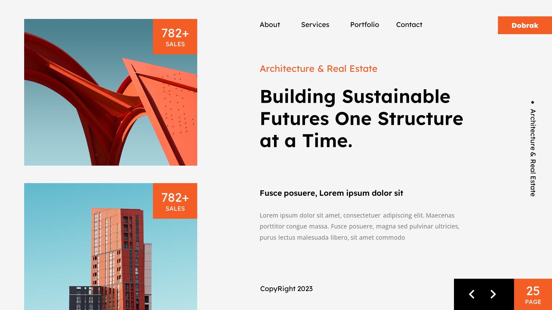 Dobrak - Architecture & Real Estate Powerpoint Template, Presentation ...